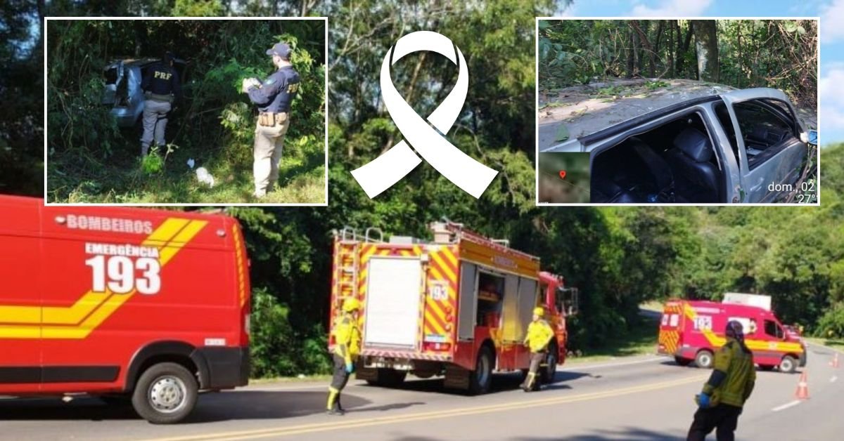 Mulher perde a vida e outras duas pessoas ficam feridas em grave capotamento na BR-282 em SC